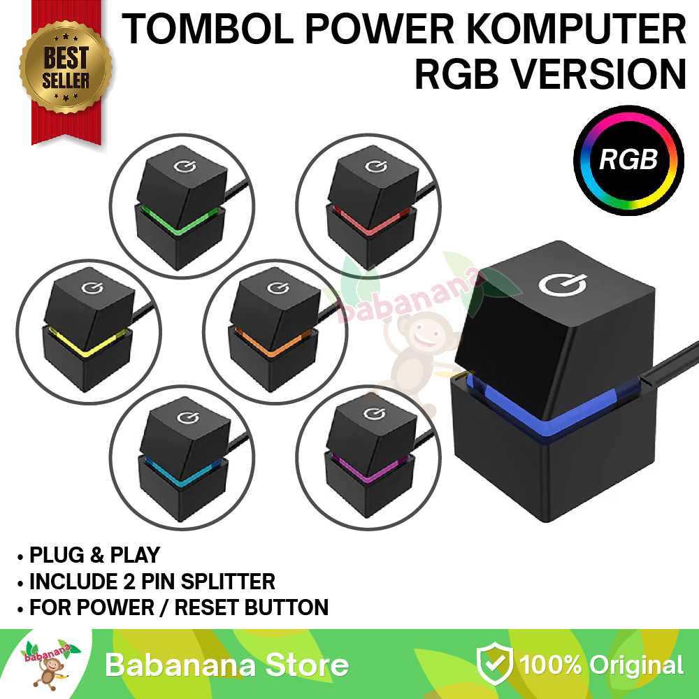 Jual Kabel RGB Front Switch Power Reset Button For PC CPU Komputer ...