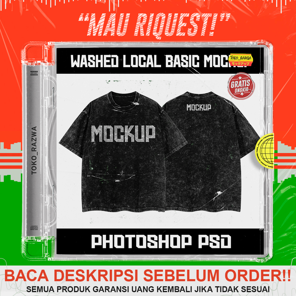 Jual Photoshop PSD - Washed Local Basic Mockup - 130723 | Shopee Indonesia