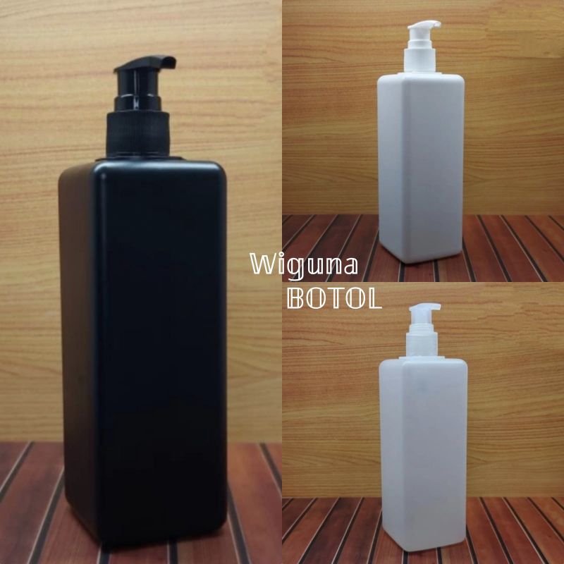 Jual Botol Pump 500ml Kotak HDPE / Botol HDPE 500ml Kotak Pump Lotion | Shopee Indonesia