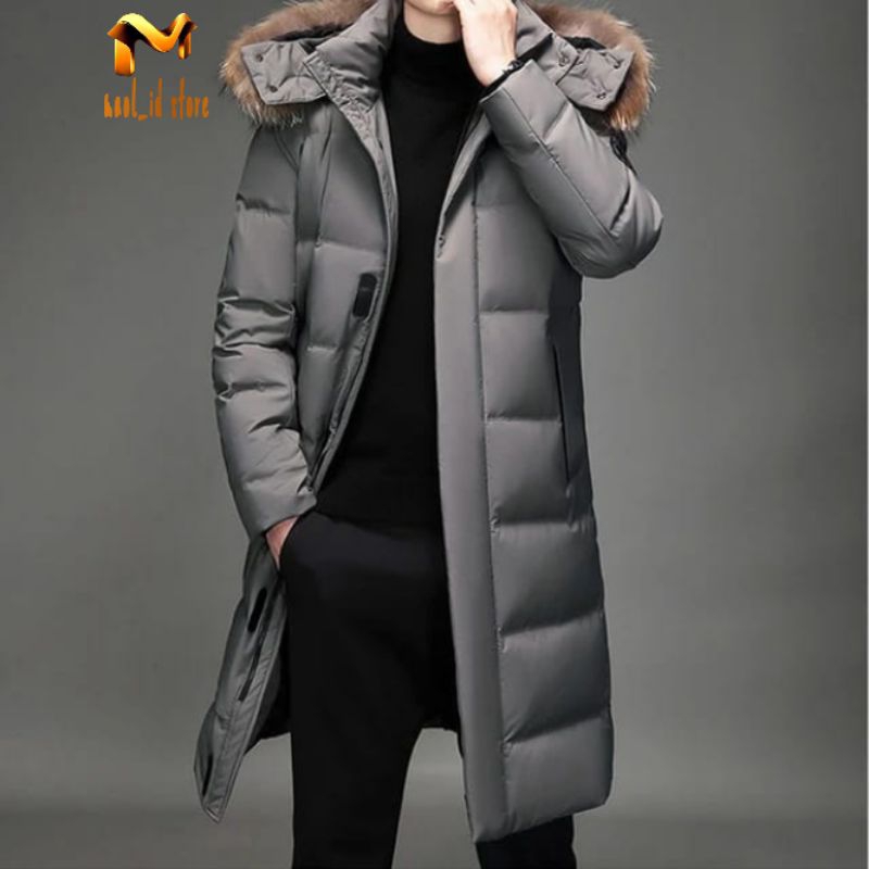 Jual jaket jubah pria musim dingin/jaket panjang tebal hangat | Shopee Indonesia