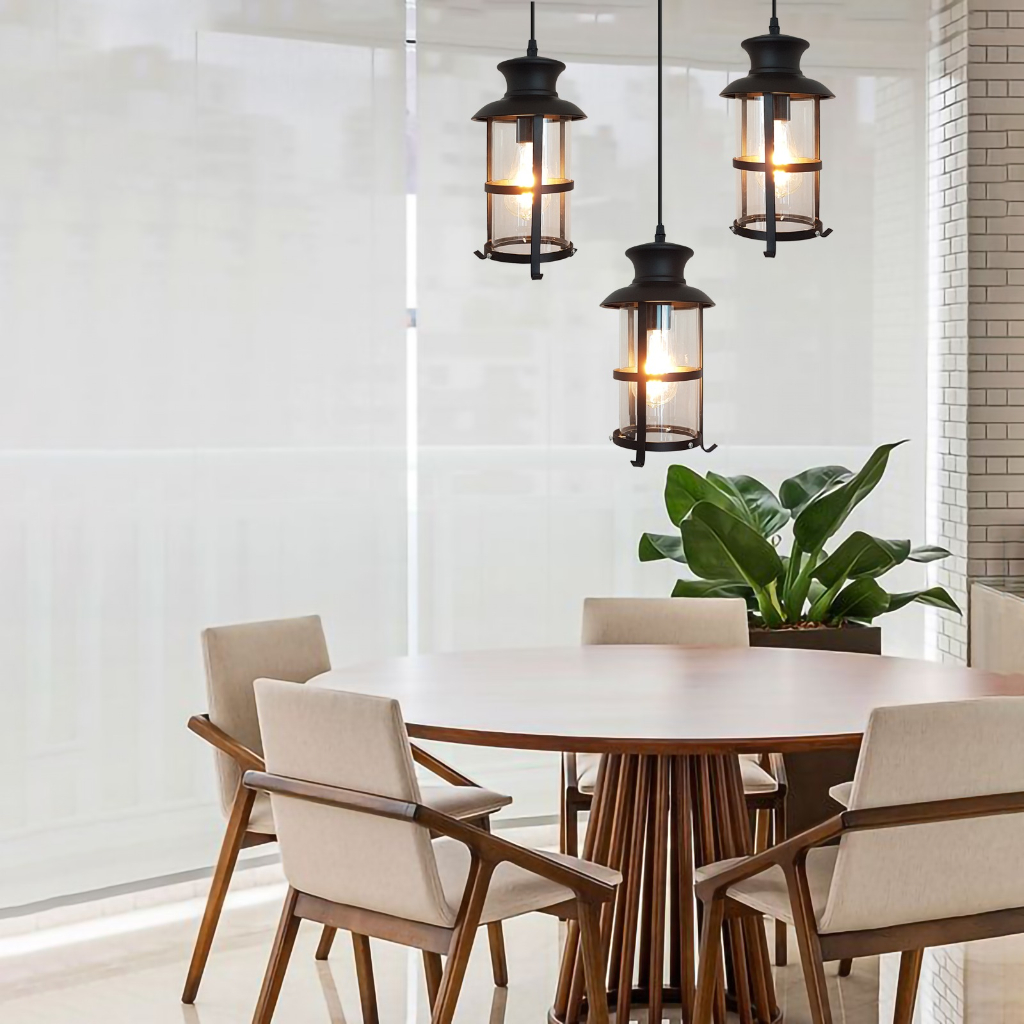 Jual Lampu gantung minimalis industrial void 3in1 kop bulat meja makan cafe | Shopee Indonesia