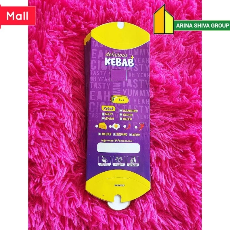 Jual 100 LEMBAR KERTAS KEBAB TARIKAN UKURAN 24 × 9,2 CM KARTON HIGH ...