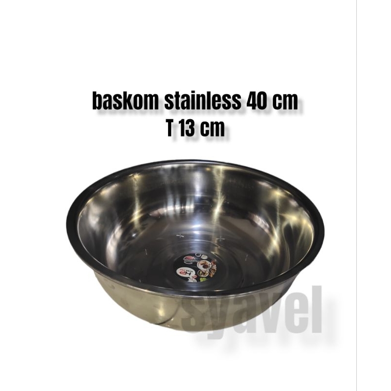Jual baskom stainless steel 40 cm besar/baskom stainless steel 40 cm ...