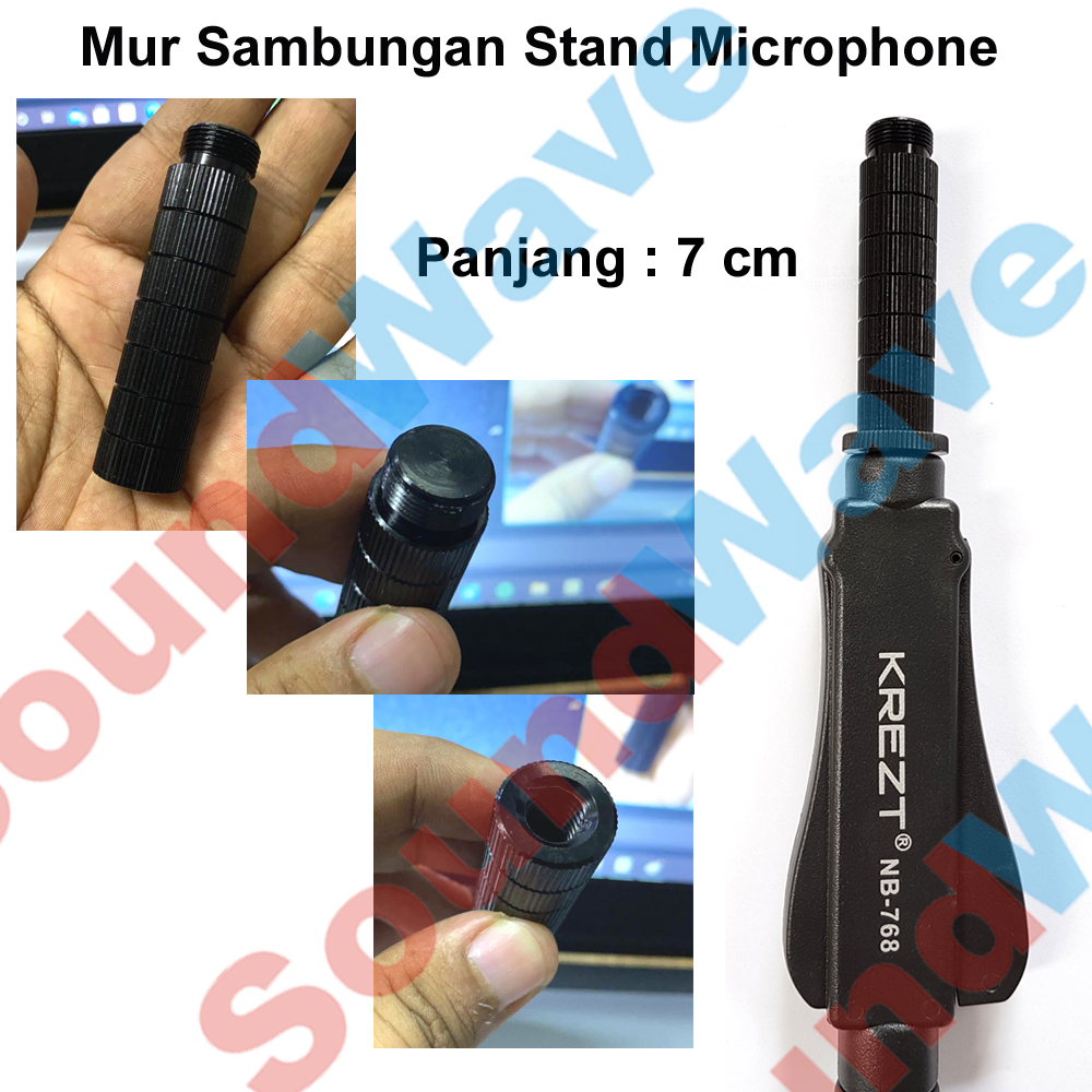 Jual Mur Connector Stand Microphone to mic retro Classic KREZT K45CLS ...