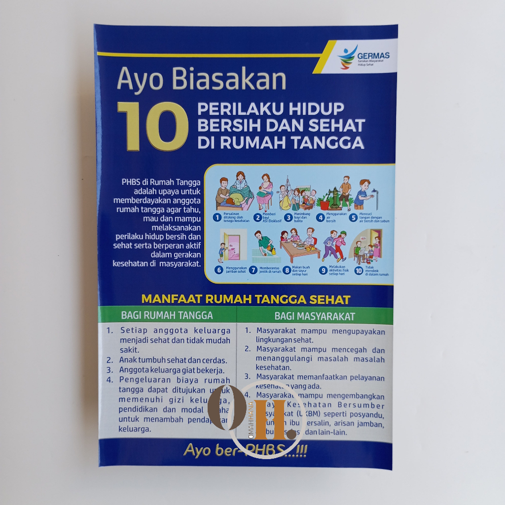 Jual Poster 10 Perilaku Hidup Bersih dan Sehat di Rumah Tangga - Ayo Biasakan PHBS | Shopee ...