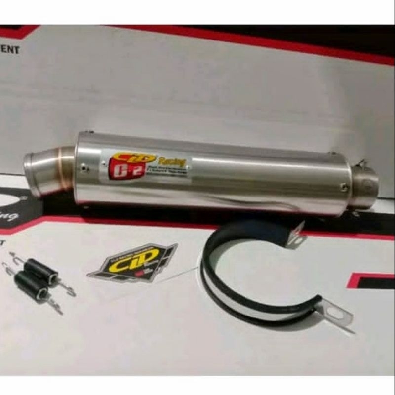 Jual Silencer Only Knalpot CLD Racing type C2 Bulat Long 30 cm Inlet 50 ...