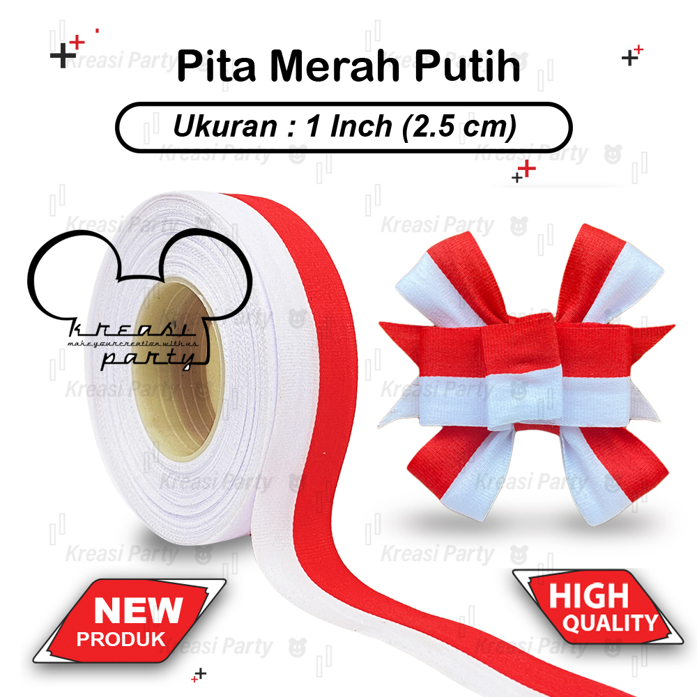 Jual Pita Satin Merah Putih / Pita Satin Dirgahayu RI | Shopee Indonesia