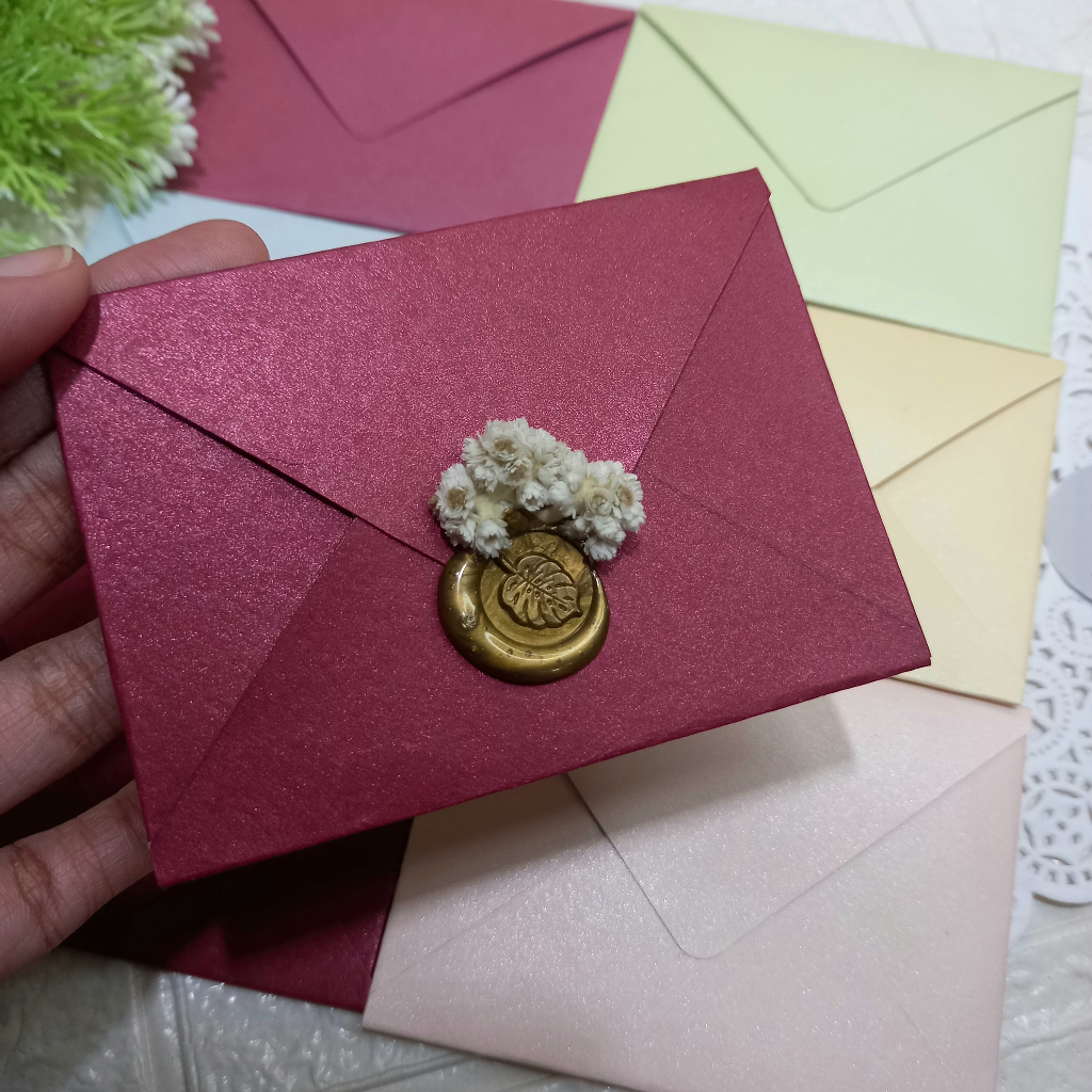 Jual Amplop rustik amplop kertas jasmin dengan seal wax lilin, dan ...