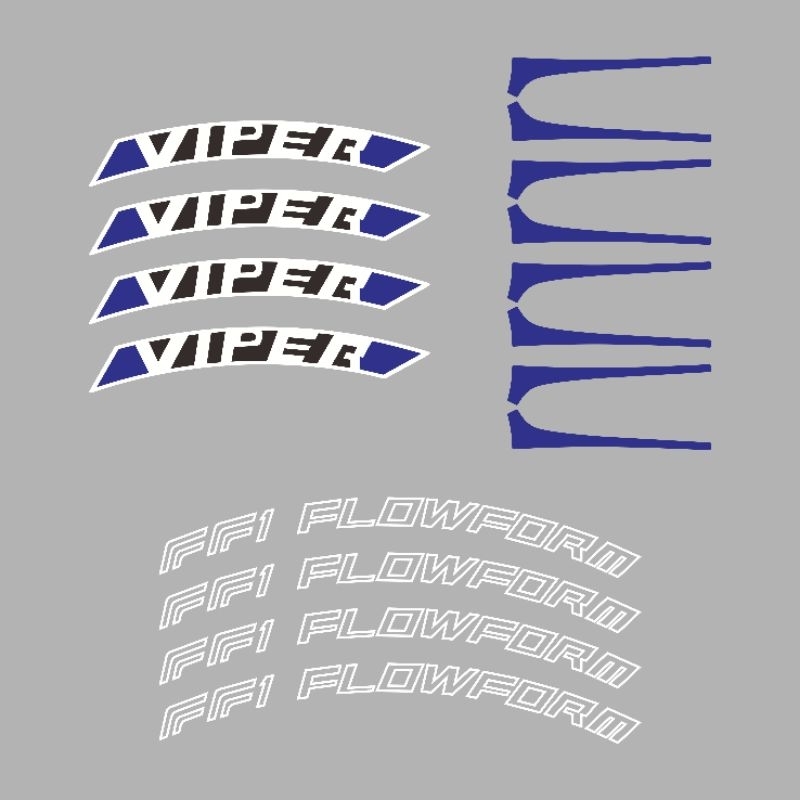 Jual stiker sticker velg lenso venom 5, viper flow forming, venom flow ...