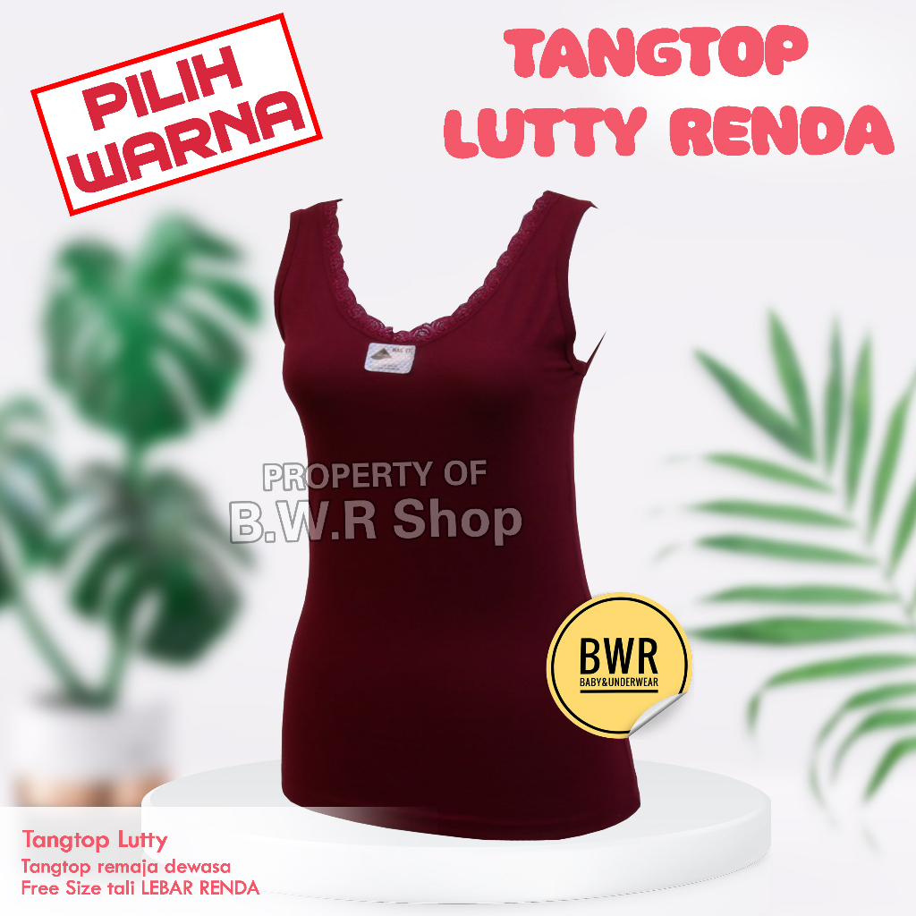 Jual Tangtop Lutty DEPAN RENDA LEBAR | Kaos dalam wanita tangtop renda ...
