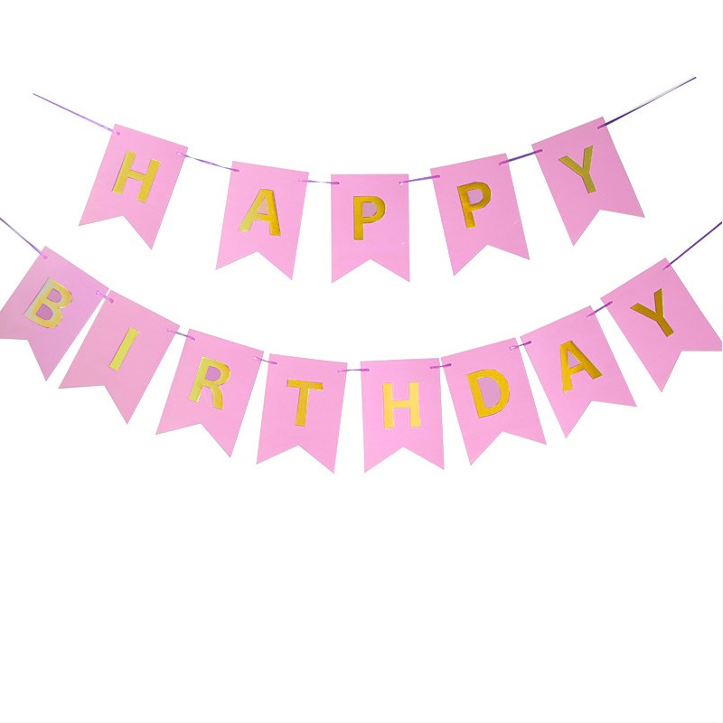 Jual DP Banner Happy Birthday Warna Warni Set 13Pcs Backdrop Pesta ...