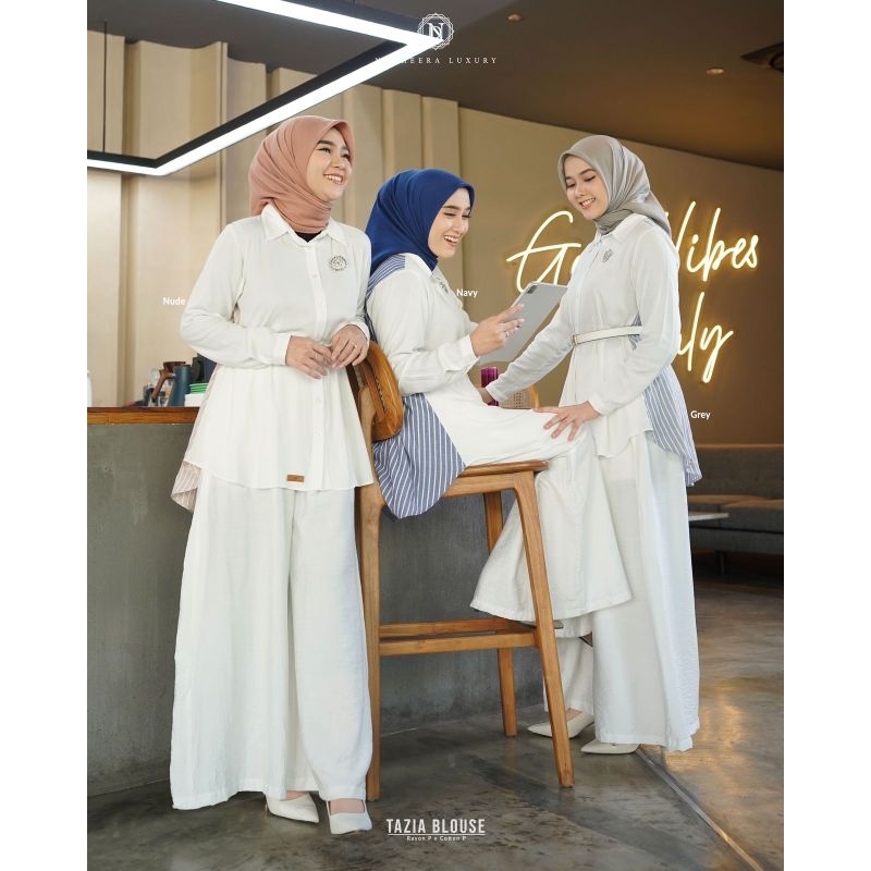 Jual TAZIA BLOUSE BY NADHEERA LUXURY | Shopee Indonesia
