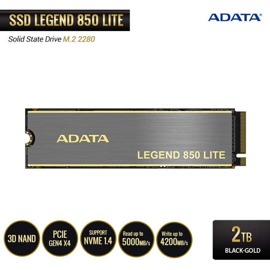 Jual ADATA LEGEND 850 LITE 2TB SSD PCIe Gen4 x4 M.2 2280 - 2TB NVMe SSD ...