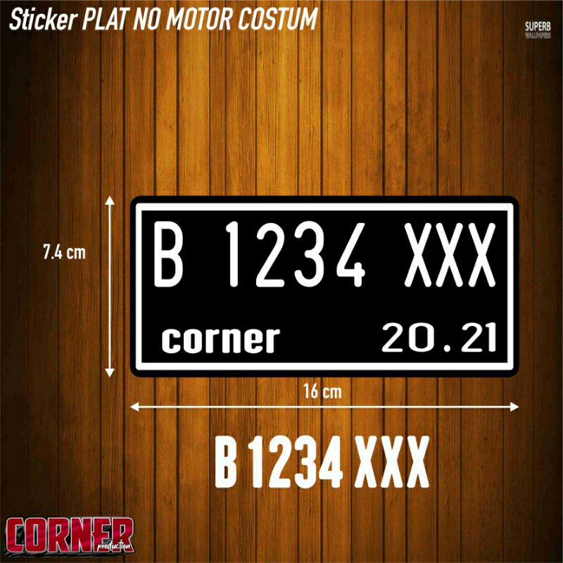 Jual sticker plat no polisi costum | Shopee Indonesia