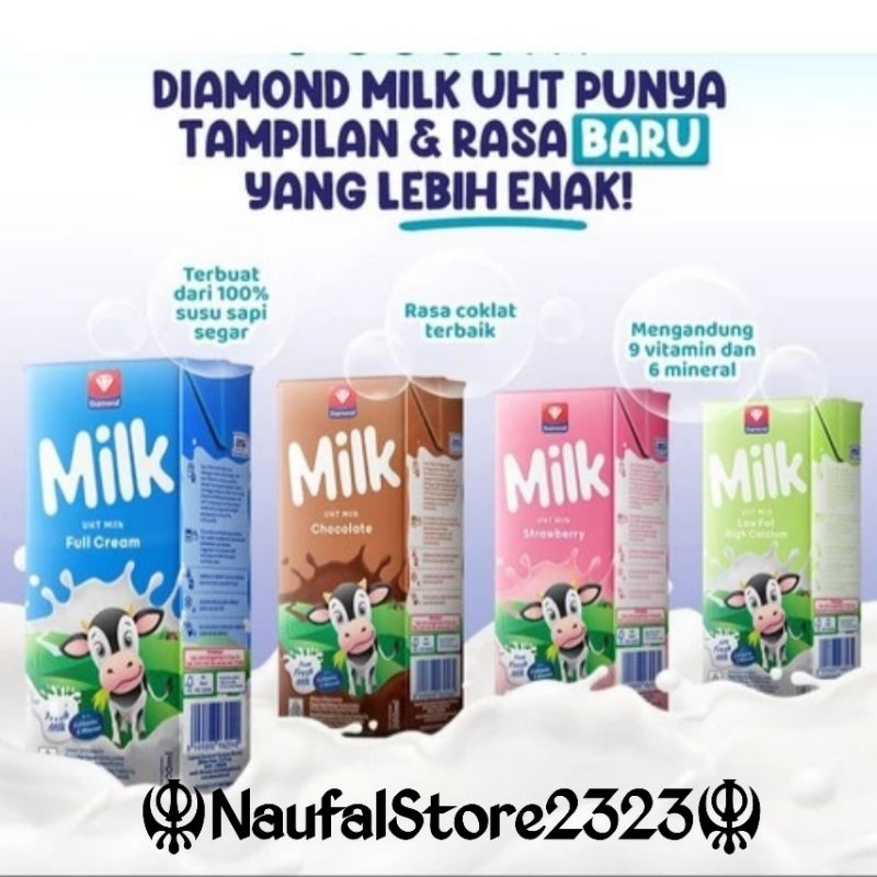 Jual Susu UHT Diamond Full Cream 200ML (1 Dus) | Shopee Indonesia