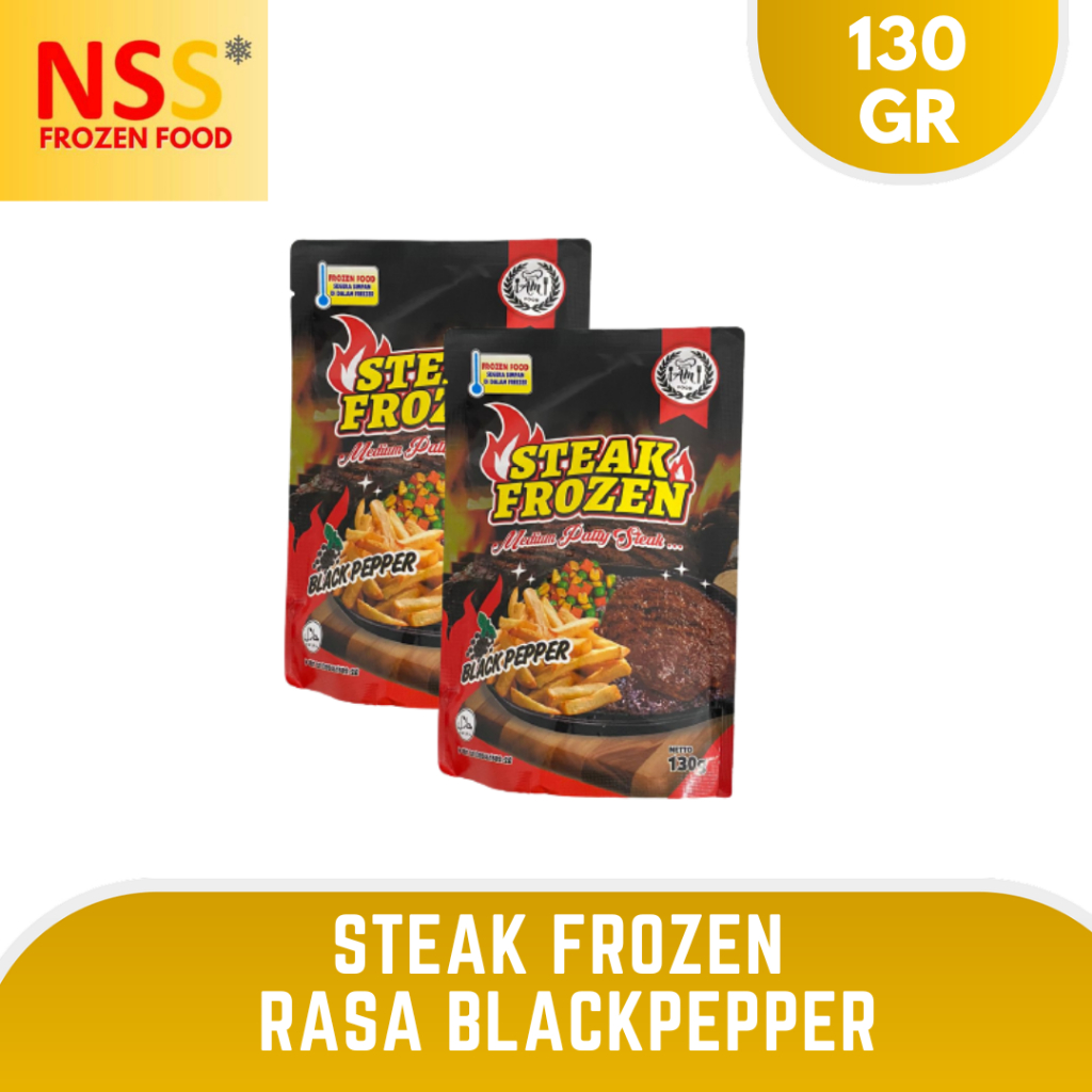 Jual STEAK FROZEN RASA BLACKPEPPER 130 GR | Shopee Indonesia