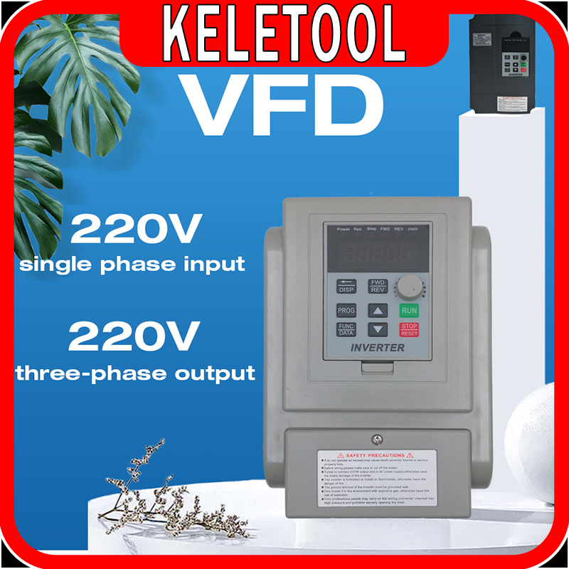 Jual Inverter Frekuensi Variabel AC220V 1.5kw VFD Konverter Pengatur 2hp 3hp1 fase dalam 3 fase ...