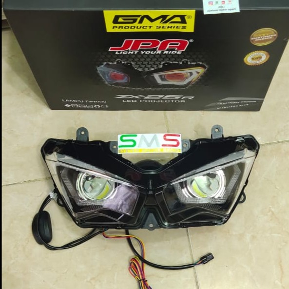 Jual Headlamp Projector JPA ZX25R Lampu Depan DRL LED | Shopee Indonesia