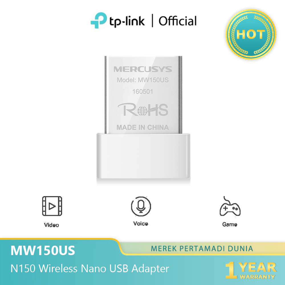 Jual TP-link MERCUSYS MW150US N150 Wireless Nano USB Adapter 150Mbps ... Jual TP-link MERCUSYS MW150US N150 Wireless Nano USB Adapter 150Mbps ...
