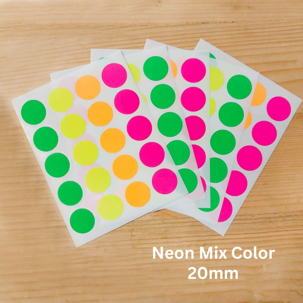 Jual Sticker Label Color Dot / Stiker Bulat / Stiker Warna / Stationary ...