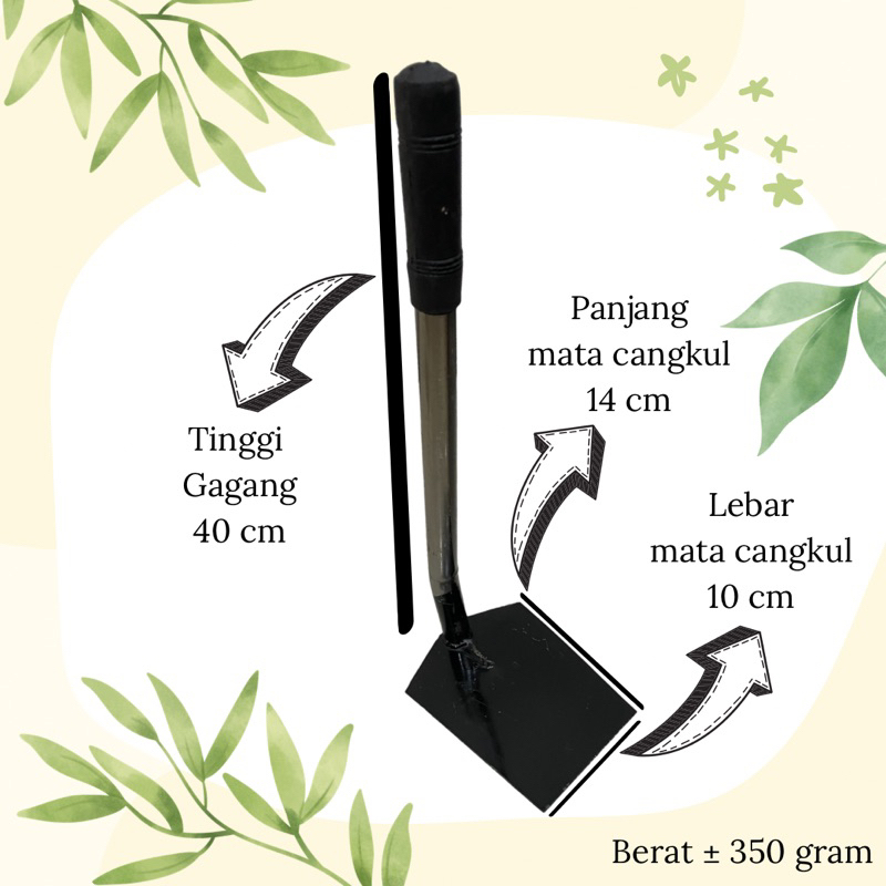 Jual Cangkul Kecil Rumput Pacul Mini Besi Plat Anti Pecah Gagang Besi ...