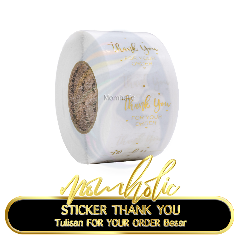 Jual STICKER Thank You For Your Order 500 Pcs Thank You 500 pcs Tinta ...