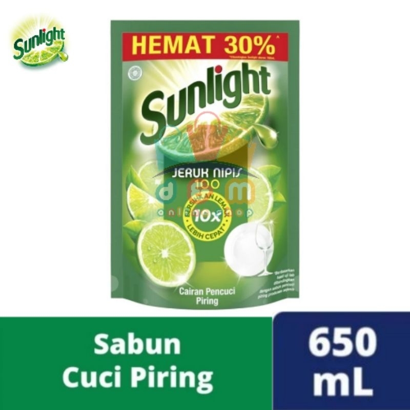 Jual SUNLIGHT Sabun Cuci Piring Jeruk Nipis Kemasan Pouch 650ml | Shopee Indonesia