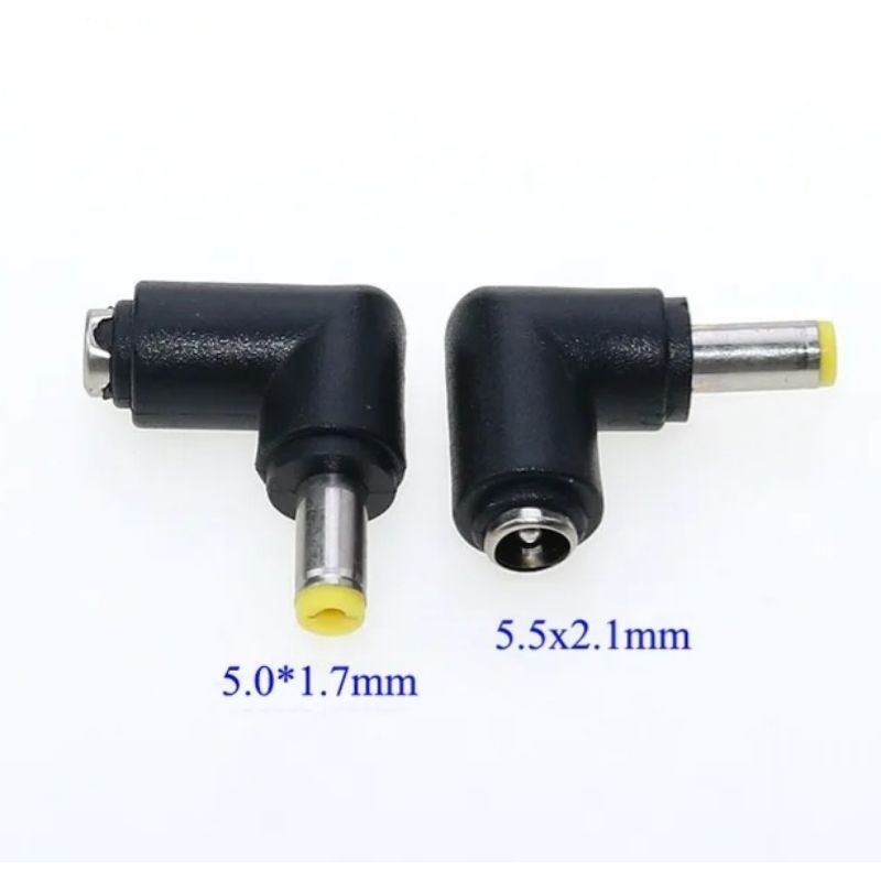 Jual Adapter adaptor converter konverter port L Siku DC 5.5x2.1mm bulat ...