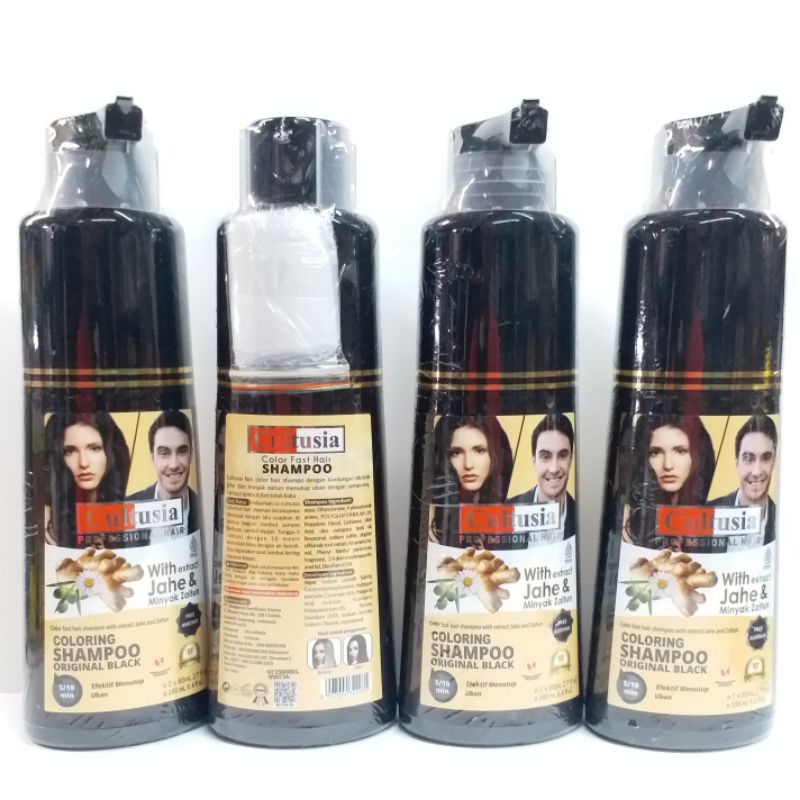 Jual Cultusia Coloring Shampoo Original Black With Ekstrak Jahe ...