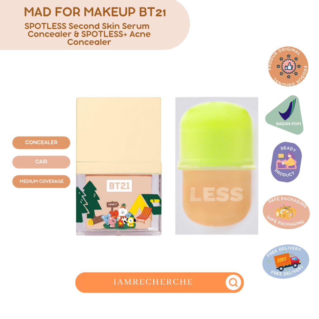 Jual Mad For Makeup BT21 Spotless Second Skin Serum Concealer ...