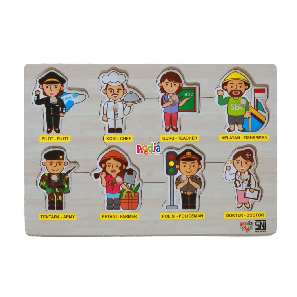 Jual Chunky Knop Profesi, Manfaat: Mengenalkan aneka profesi Melatih ...