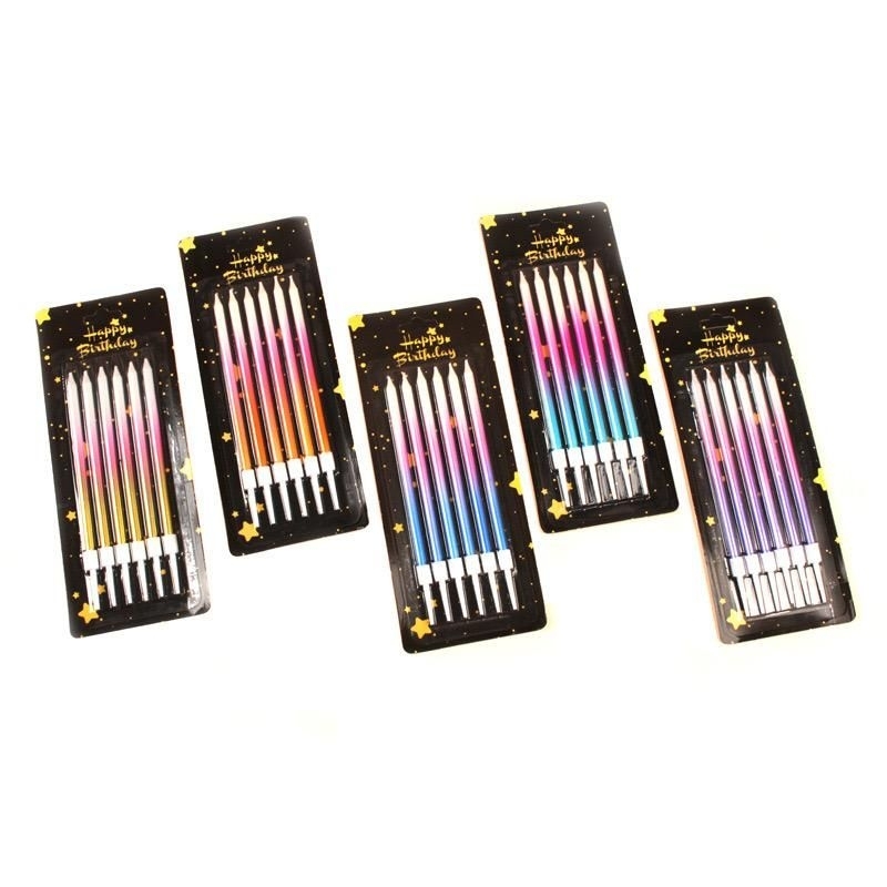 Jual Lilin warna ombre warna random set 6pcs | Shopee Indonesia