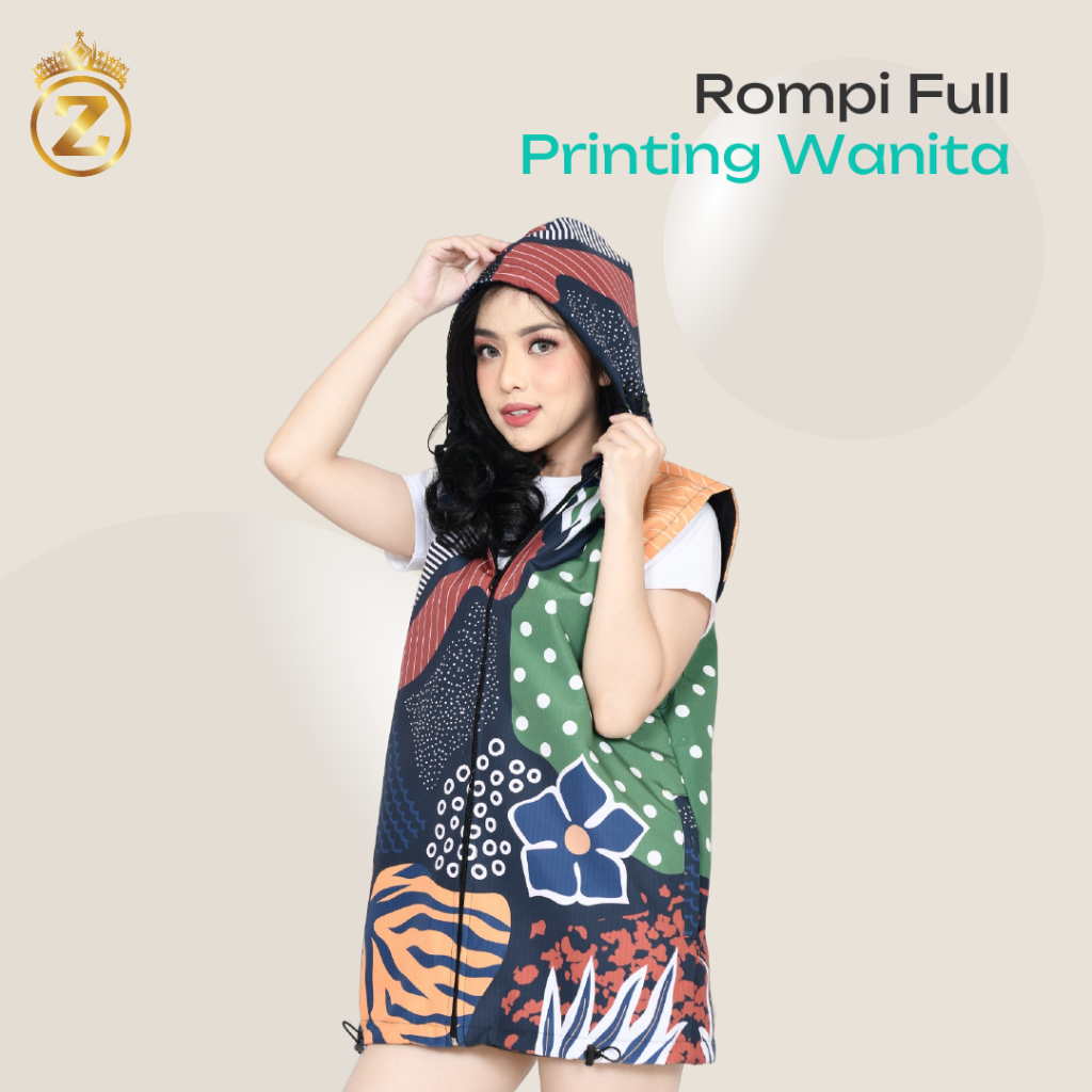 Jual Queenzie Rompi Printing Wanita Motif Bunga Budjho Hidden Leaves Bahan Lotto Polyester ...