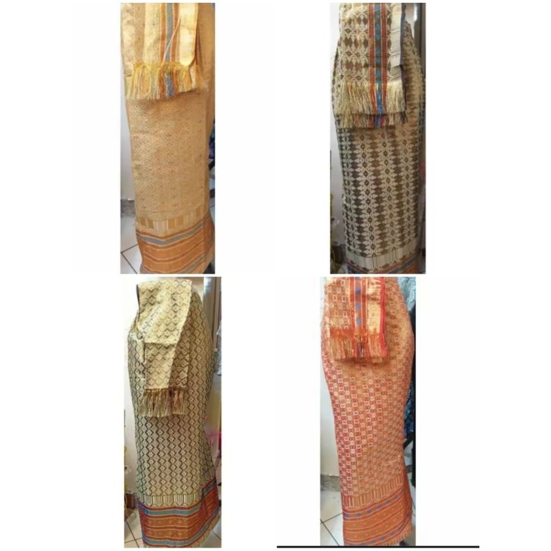 Jual rok lilit songket / rok wiron songket Palembang (+ selendang ...