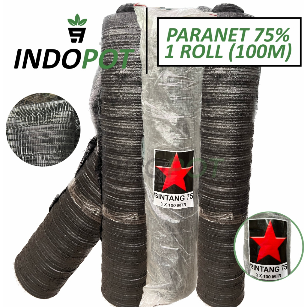 Jual Paranet 75% 1 Roll Lebar 3 meter Grade A Jaring Penutup Atap Anti ...