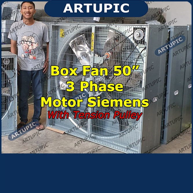 Jual Box Fan 50 Inch 3 Phase Motor Siemens Dengan Tension Pulley Blower Exhaust Fan Boxfan ...