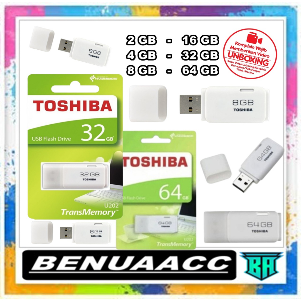 Jual (ba) FD / FlashDisk Toshiba 2GB 4GB 8GB 16GB 32GB 64GB | Shopee Indonesia