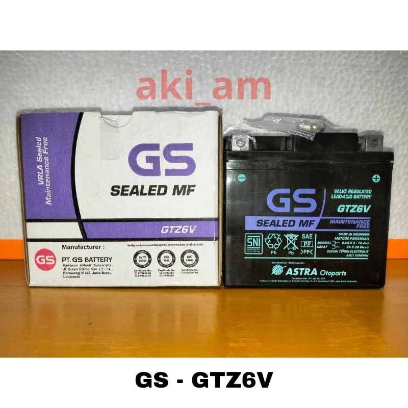 Jual READY!!! AKI GTZ6V GS KERING | Shopee Indonesia