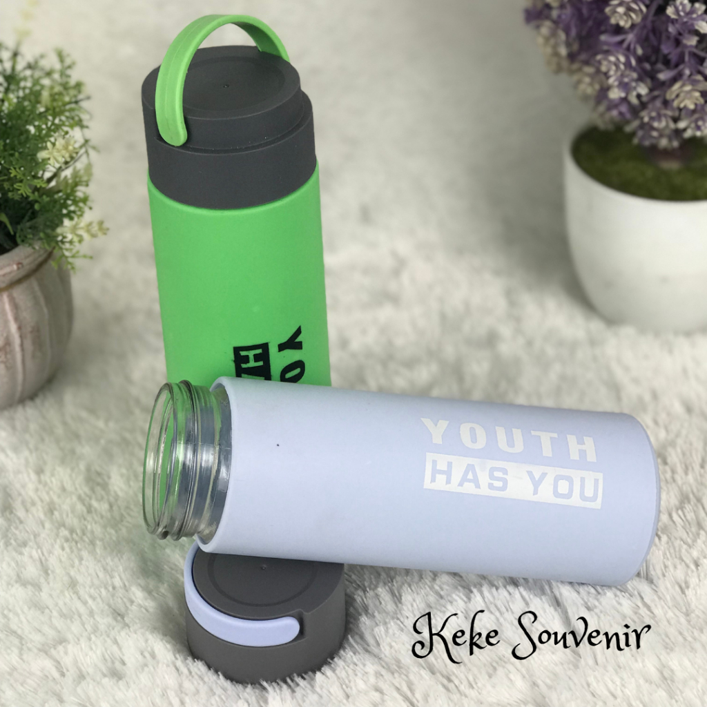 Jual Grosir Botol Kaca Youth Motif Import Belum PAcking I Minum Tumbler ...