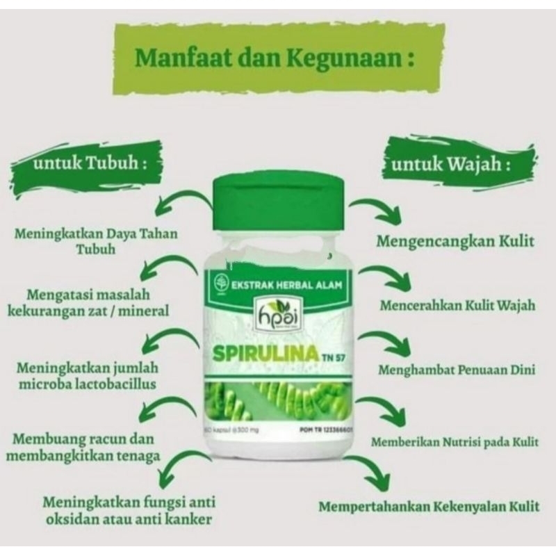 Jual Spirulina isi 60 Kapsul Original HNI - Super Food | Shopee Indonesia