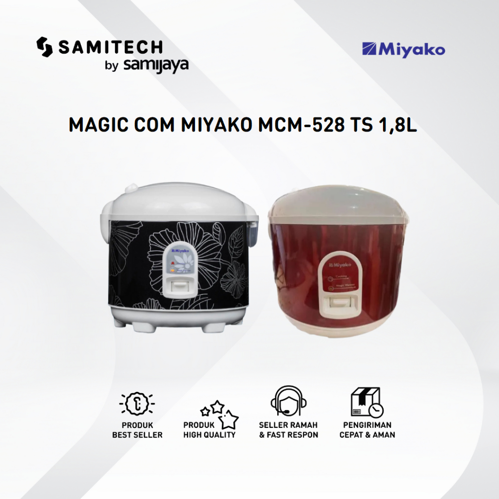 Jual MAGIC COM MIYAKO MCM-528 TS RICE COOKER 528 TS TANPA STEAMER 1.8 ...