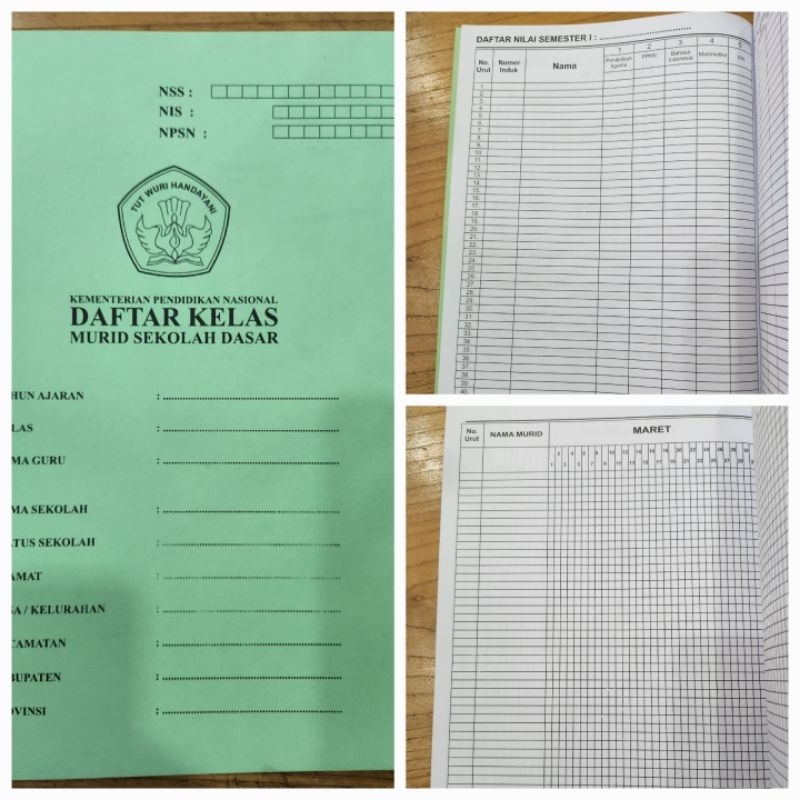 Jual Buku Daftar Nilai dan Daftar Hadir Absen (Absensi) Tebal 24 ...