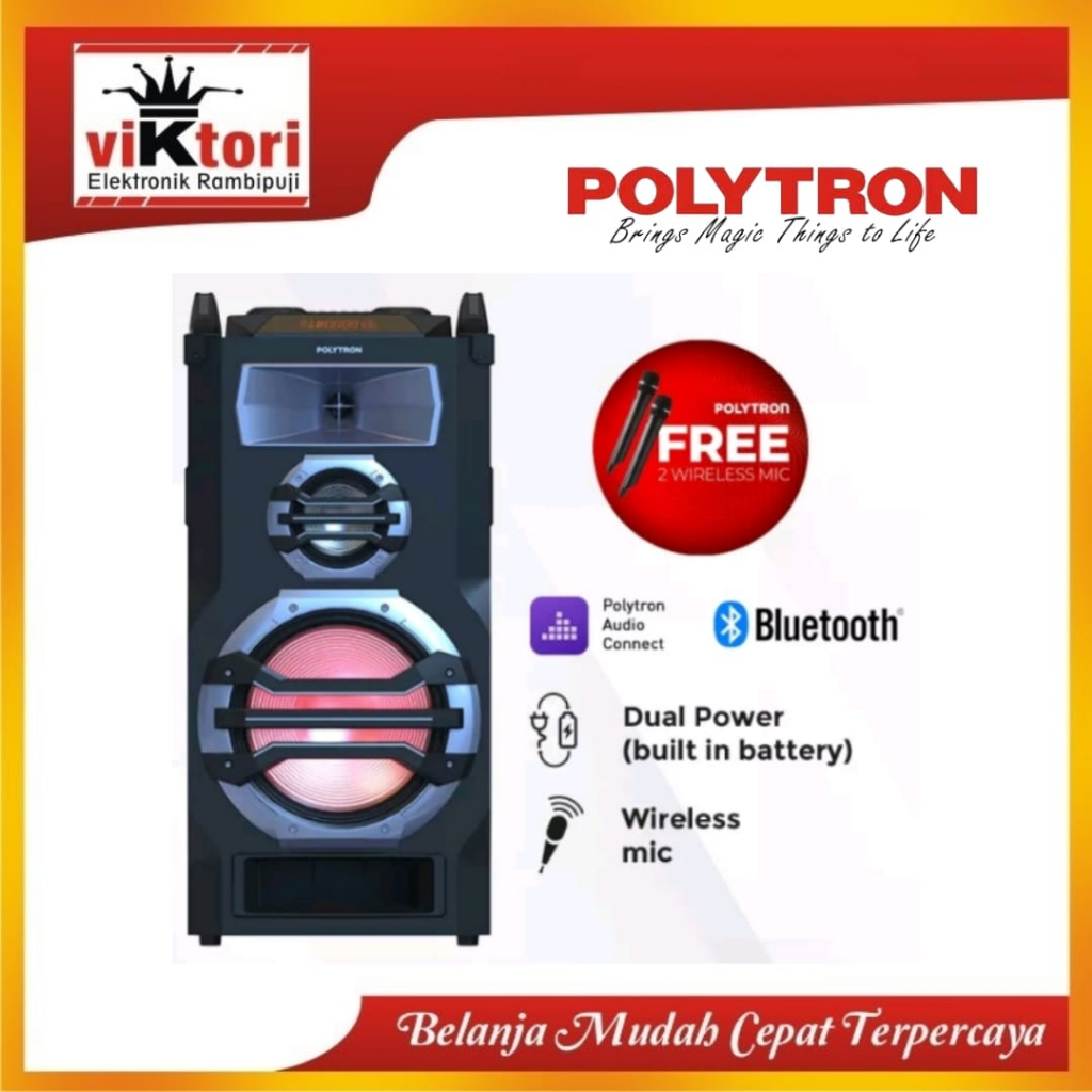 Jual POLYTRON PORTABLE SPEAKER PTS 12KF15 | Shopee Indonesia