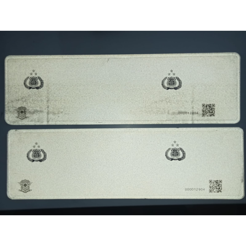 Jual Bahan Plat Nomor Mobil Reflektife Logo Barcode 1 set / 1 pasang ...