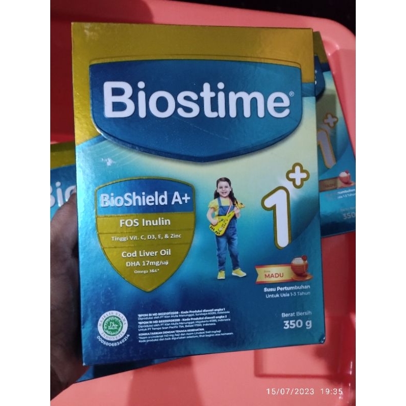 Jual BIOSTIME 1+ SUSU PERTUMBUHAN 1-3 TAHUN RASA MADU 350G | Shopee ...