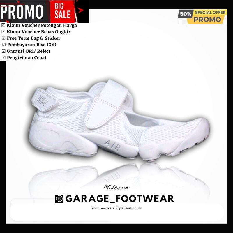 Jual SEPATU SENDAL NIKE AIR RIFT FULL WHITE ORIGINAL | Shopee Indonesia