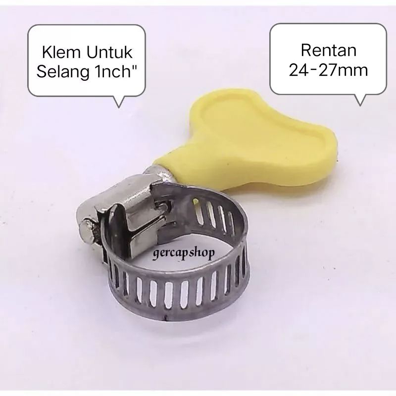 Jual klem selang air putaran kupu kupu gampang easy kuping pipa water ...