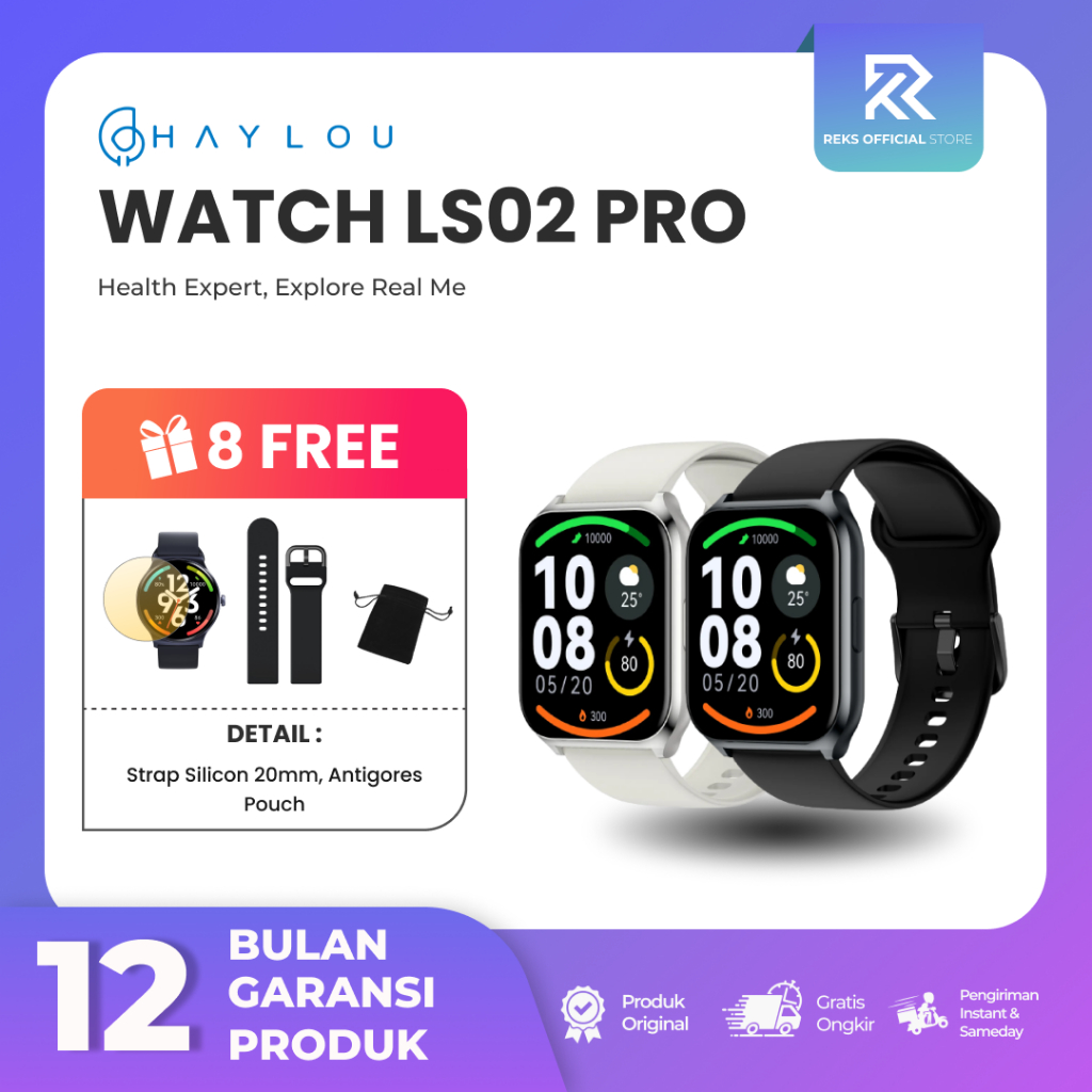 Jual Haylou Watch 2 Pro Smartwatch IP68 SpO2 1.85" Display LS02 PRO ...