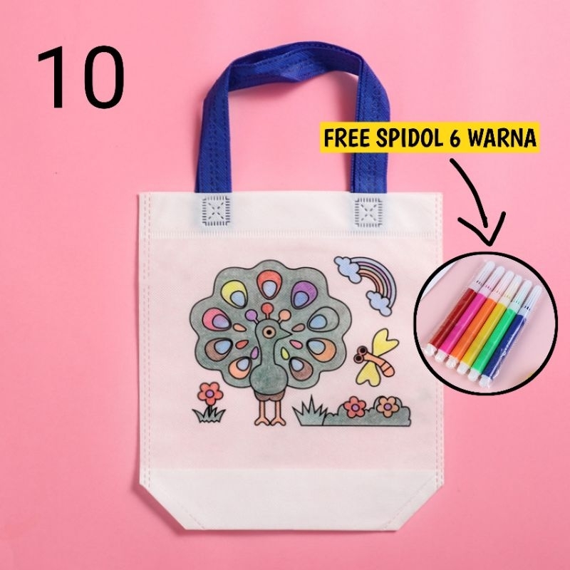 Jual DIY Painting Bag DIY Coloring Tote Bag Mewarnai Tas Mainan ...