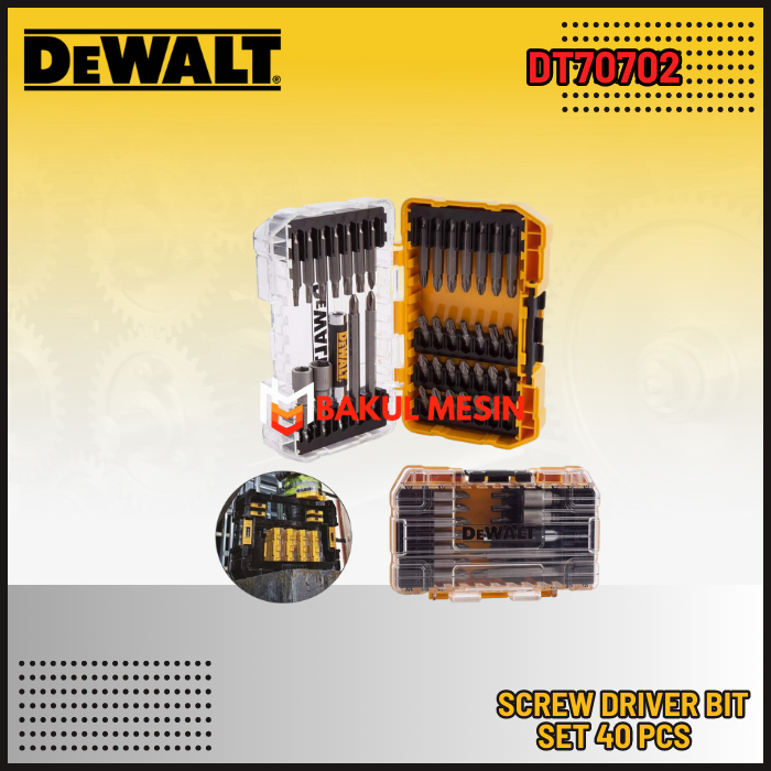 Jual DEWALT DT70702 Mata obeng set screw driver bit set 40 pcs | Shopee ...